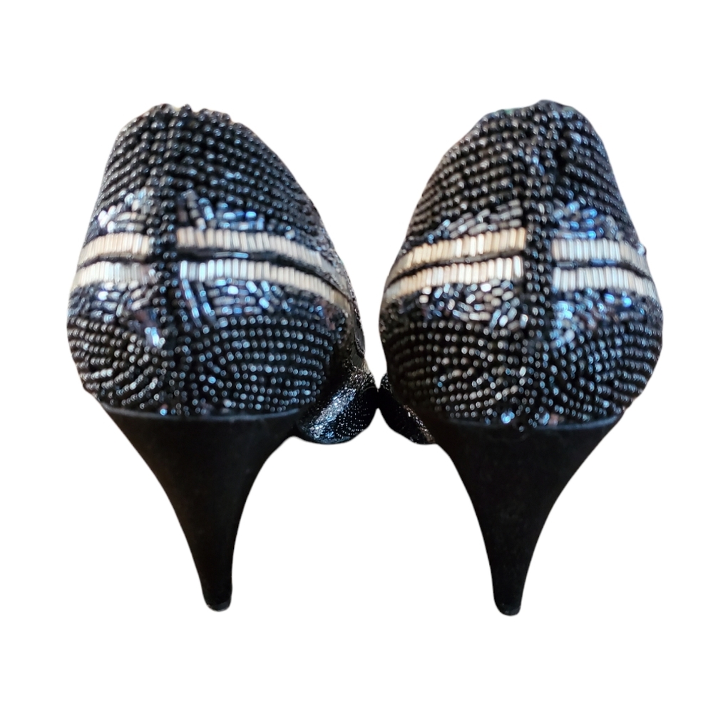 Vintage J. Renee Beaded Heels - Gem
